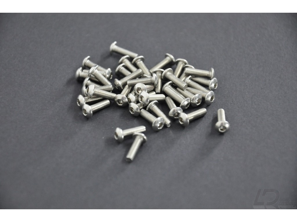 Silver Screws M3 x 10 - pack of 50 - LD Cooling Computer Cases