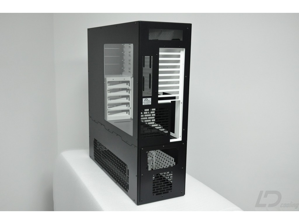 LD PC-V8 Reverse ATX/HPTX Black/White - LD Cooling Computer Cases
