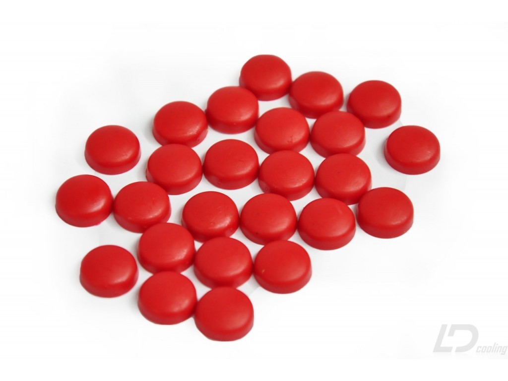 Red Screw Caps - pack of 25 - LD Cooling Computer Cases