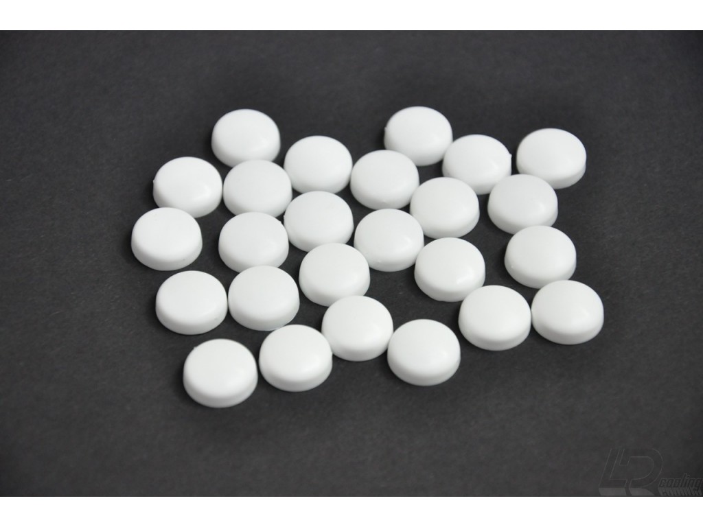 White Screw Caps - pack of 25 - LD Cooling Computer Cases