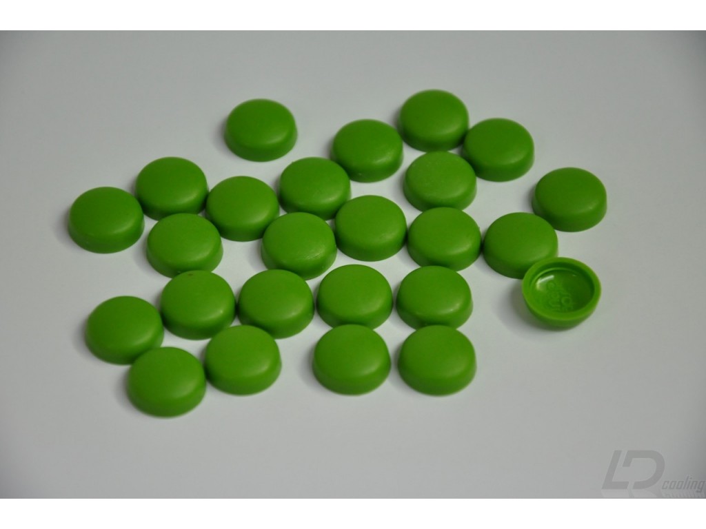 Green Screw Caps - pack of 25 - LD Cooling Computer Cases