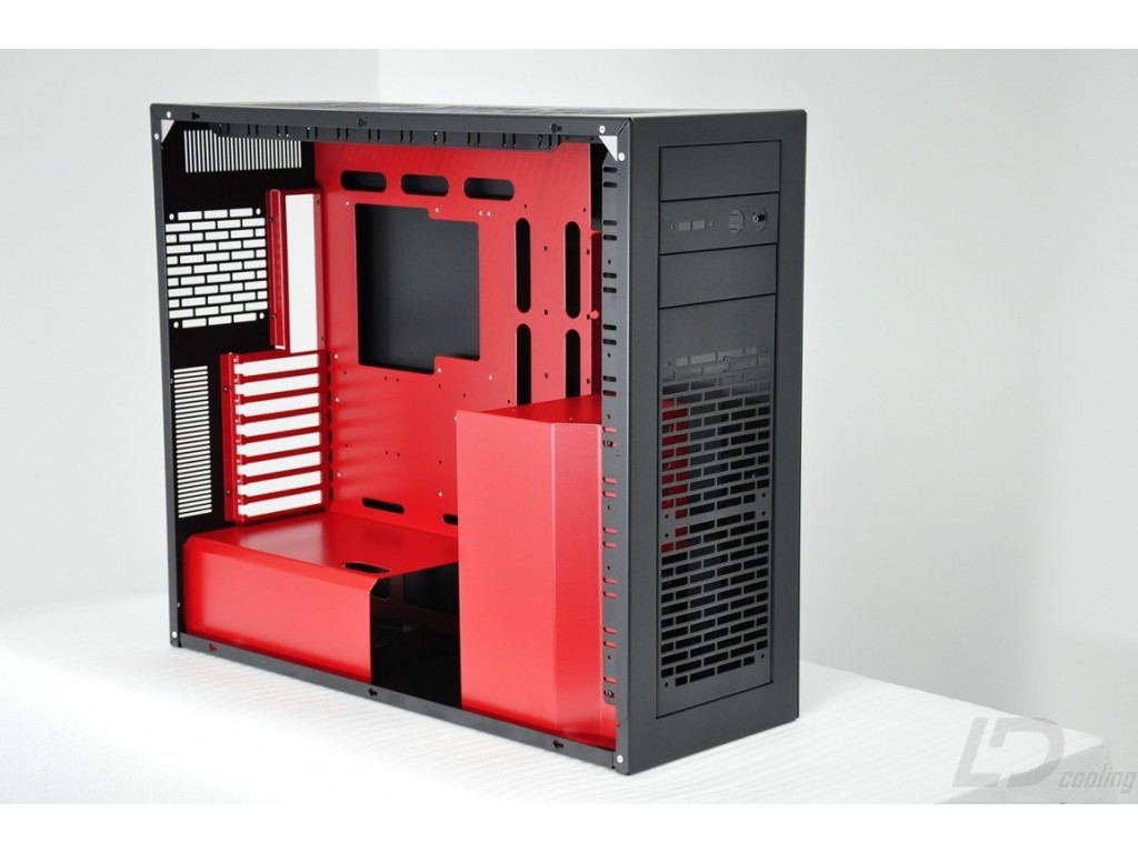 LD PC-V7 Black Red 280/420 - LD Cooling Computer Cases