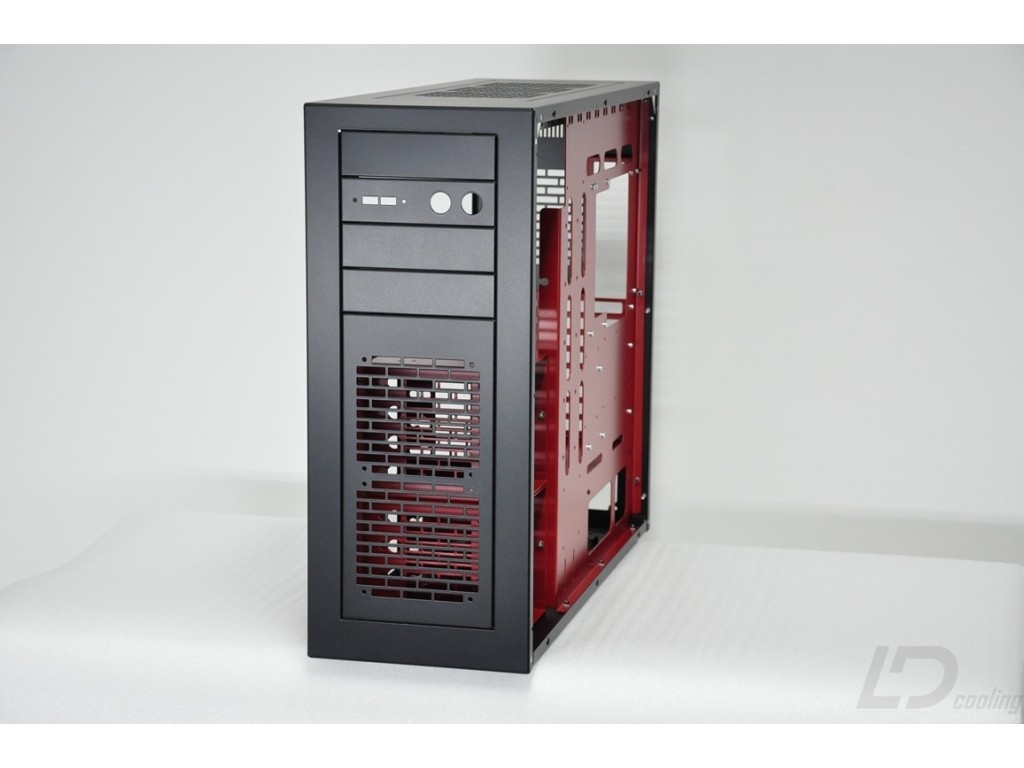LD PC-V7 Black Red 240/360 - LD Cooling Computer Cases