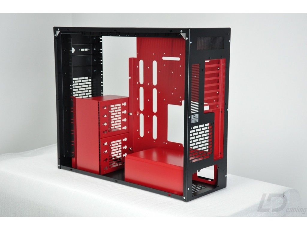LD PC-V7 Reverse Black Red 240/360 - LD Cooling Computer Cases