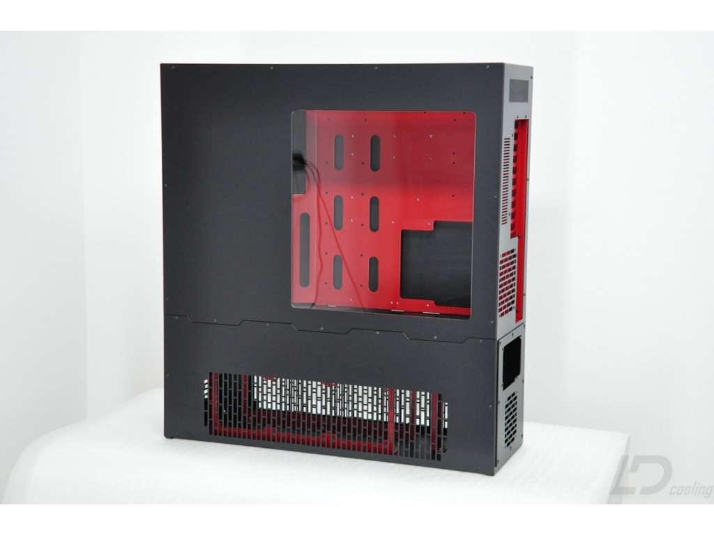 LD PC-V8 Reverse ATX/HPTX Black/Red - LD Cooling Computer Cases