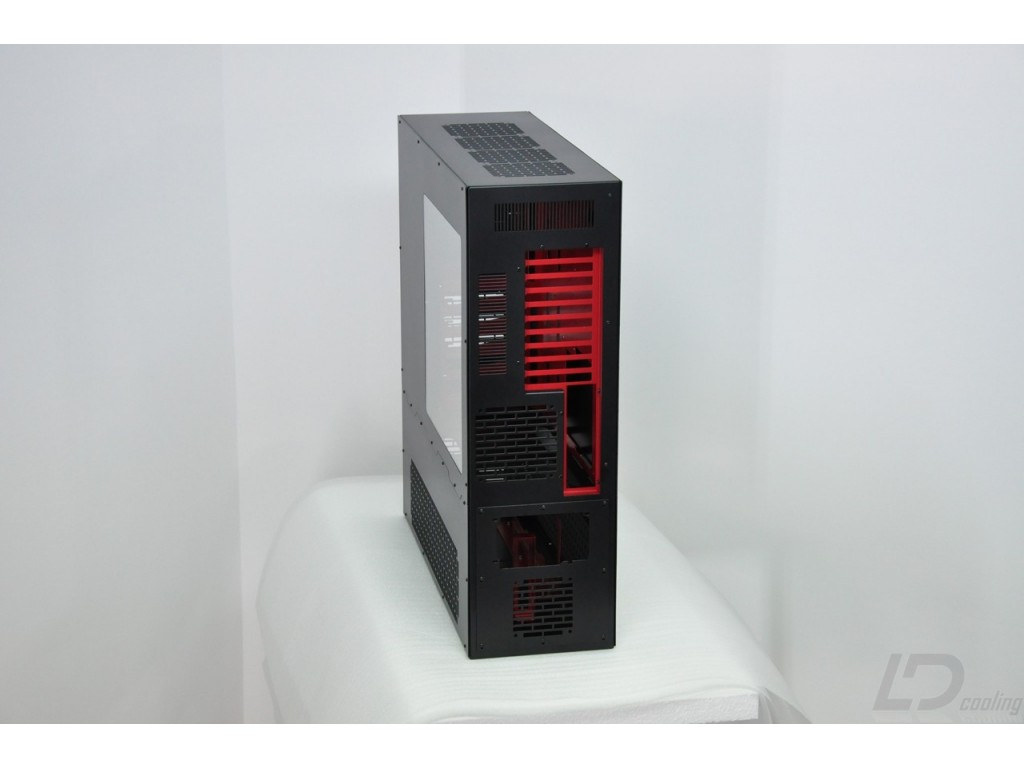 LD PC-V8 Reverse ATX/HPTX Black/Red - LD Cooling Computer Cases