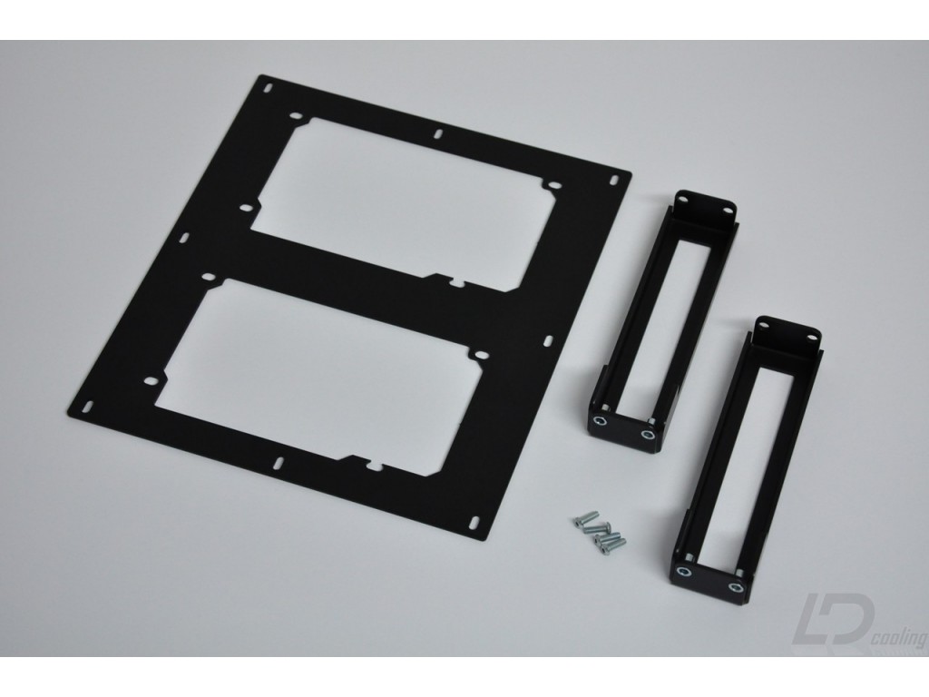 Dual PSU Plate - Black - LD Cooling Computer Cases