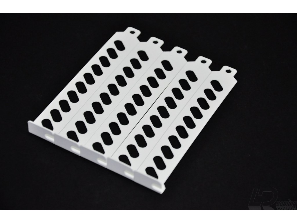 White PCI covers pack of 5 - LD Cooling Computer Cases