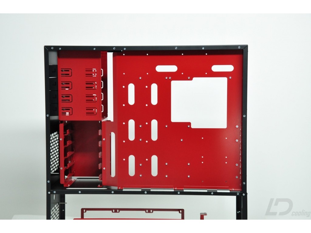 LD PC-V8 ATX/HPTX Black/Red - LD Cooling Computer Cases