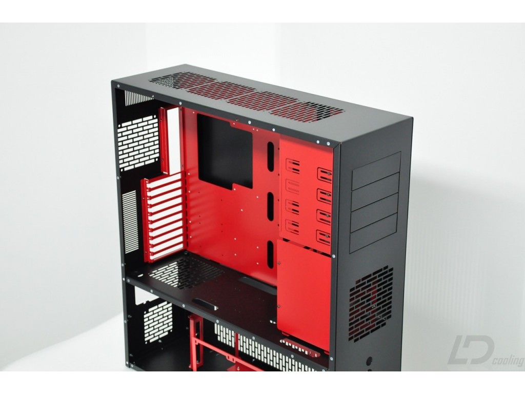 LD PC-V8 ATX/HPTX Black/Red - LD Cooling Computer Cases